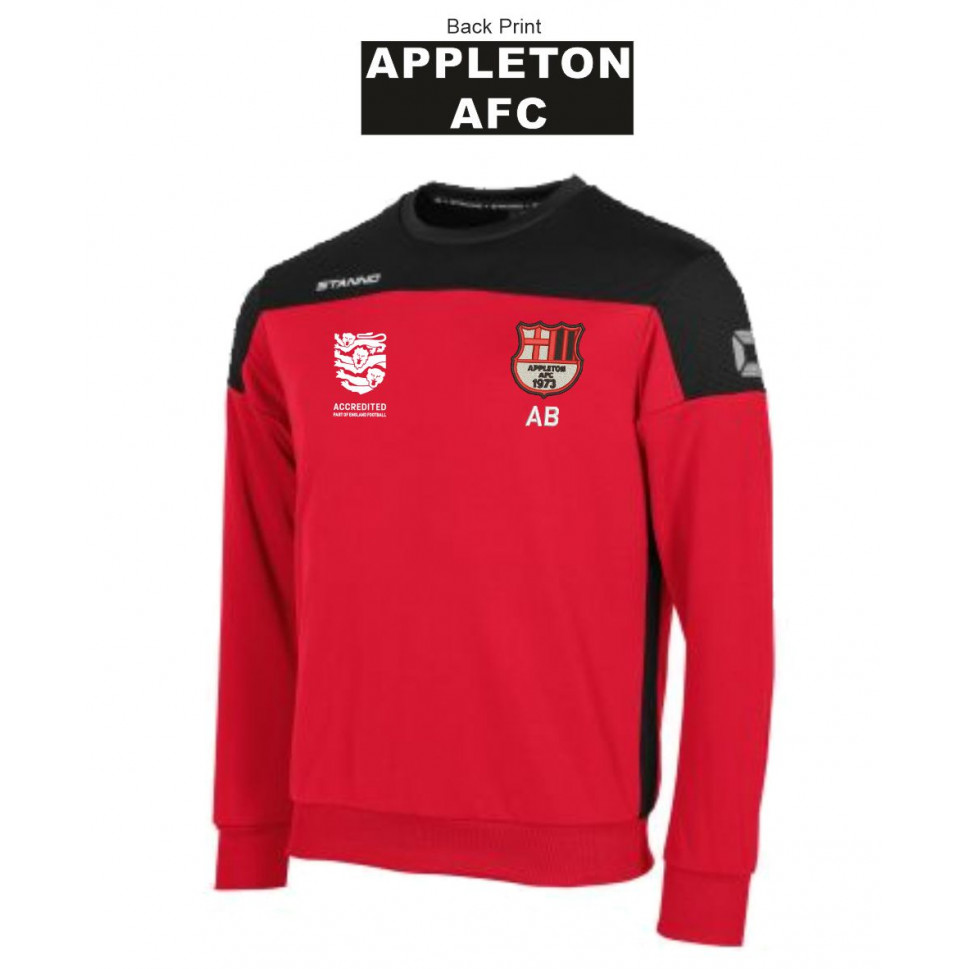 Touchline UK - Appleton AFC Round Neck Top - Red/Black